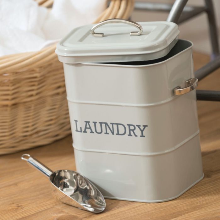 Living Nostalgia Laundry Tin French Grey